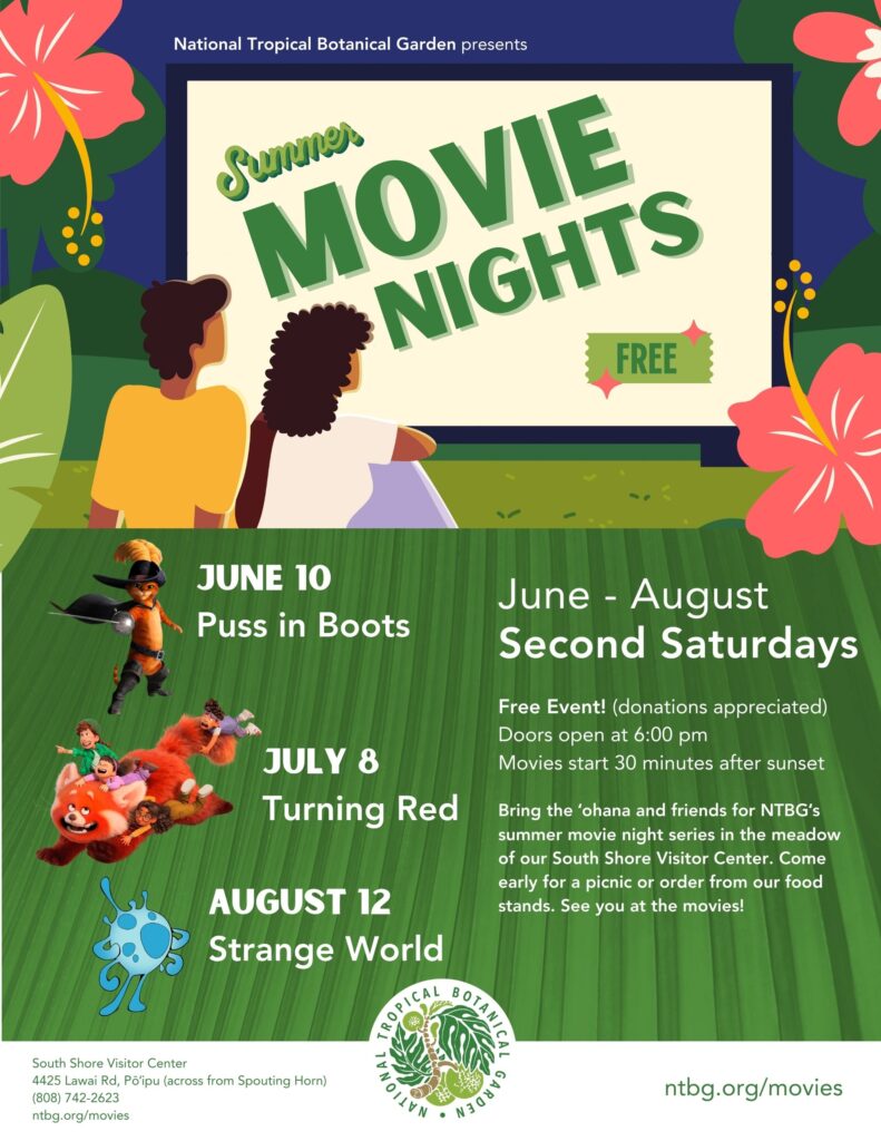 2023 Summer Movie Nights - National Tropical Botanical Garden